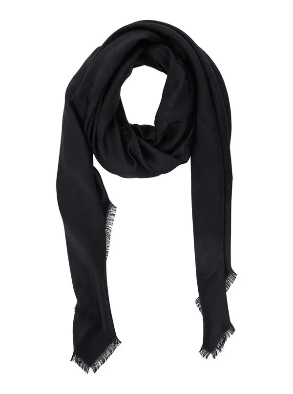 Gucci Gg Jacquard Shawl - Black