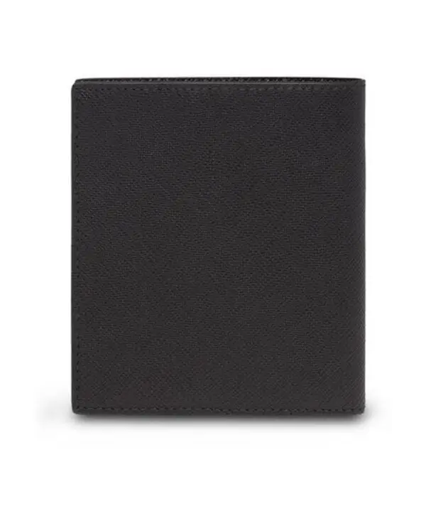 Prada Logo Plaque Bi-fold Wallet
