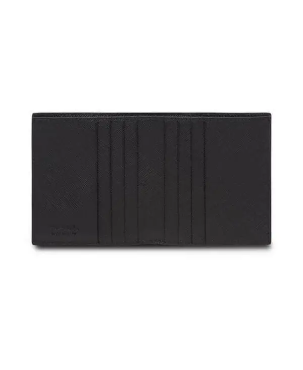 Prada Logo Plaque Bi-fold Wallet