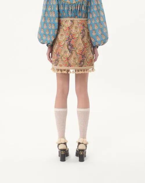 Valentino Garavani Embroidered Short Skirt With Paisley Print