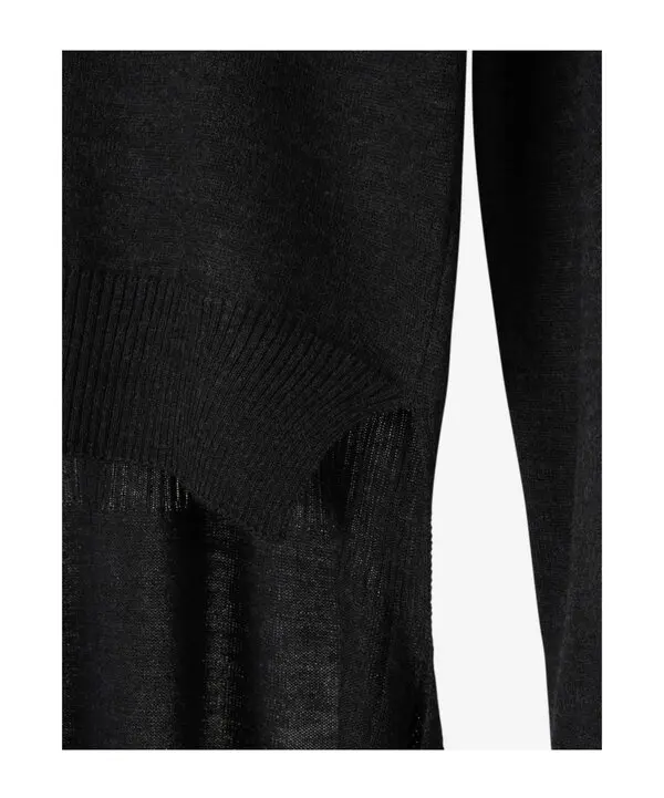LEMAIRE Trompe L'oeil Crewneck Jumper With Wool Straps - Anthracite