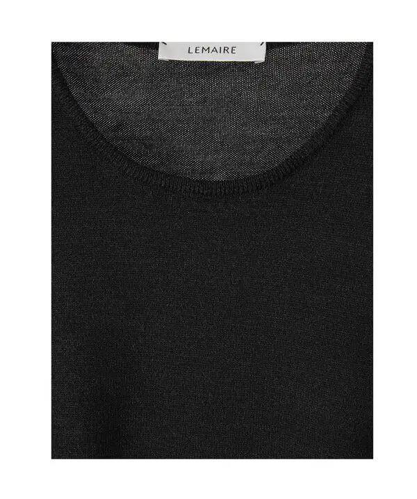 LEMAIRE Trompe L'oeil Crewneck Jumper With Wool Straps - Anthracite