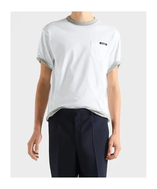 Prada Reversible Crewneck T-shirt - White/grey