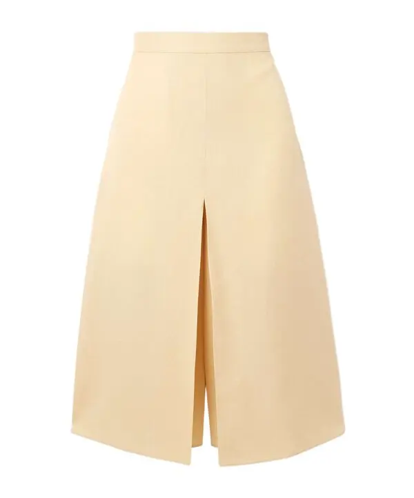 Valentino Garavani Wide-leg Midi Skirt With Front Slit