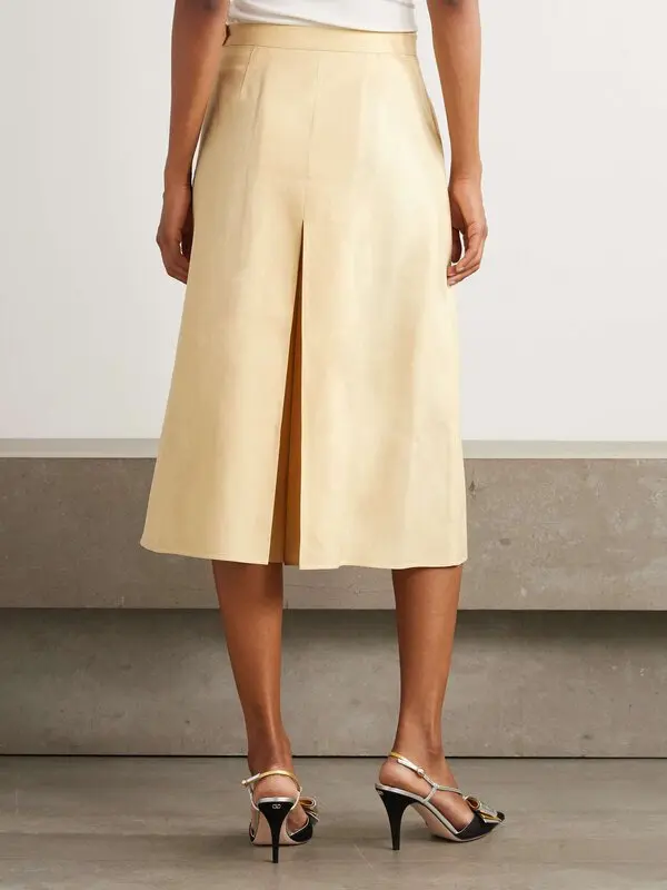 Valentino Garavani Wide-leg Midi Skirt With Front Slit