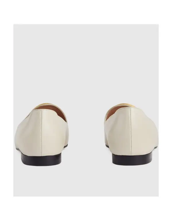 Gucci Blondie Logo-plaque Loafers - White