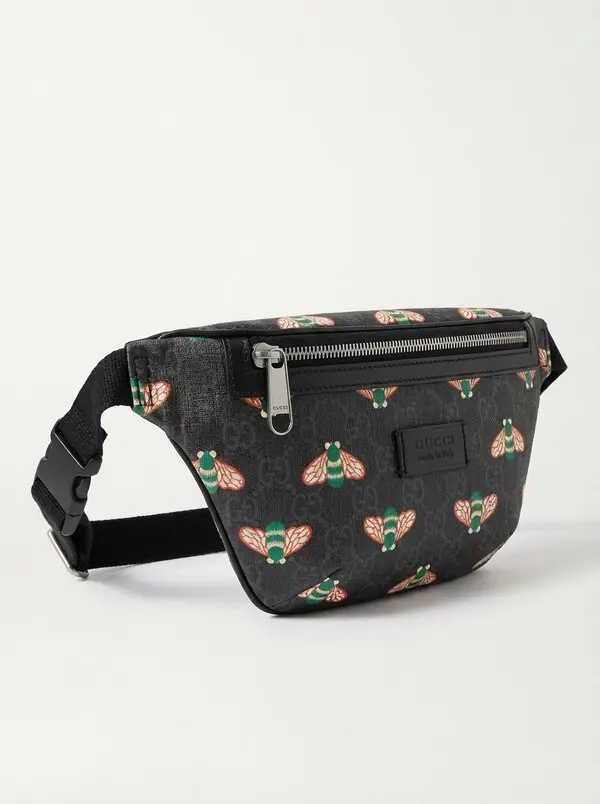 Gucci Bestiary Bee-print Belt Bag - Black