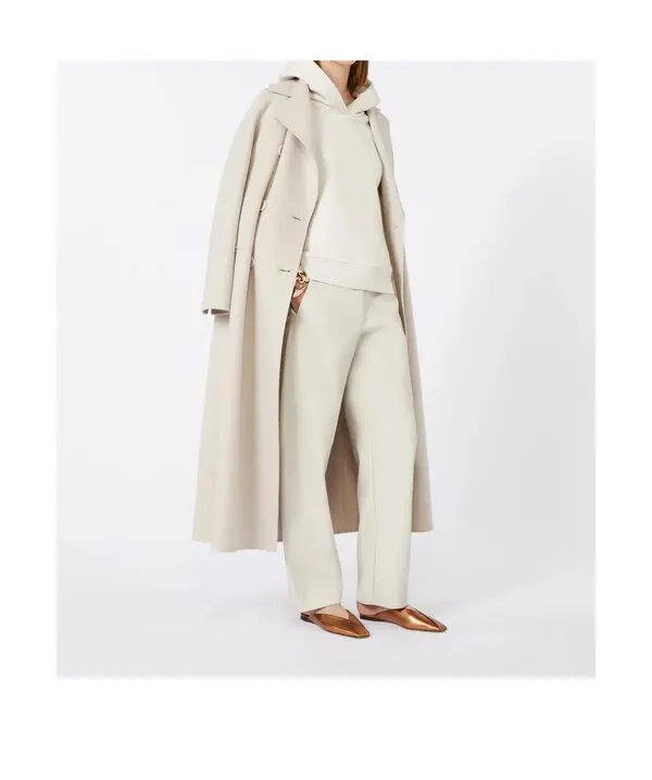 Max Mara Wool Long Coat - Sand-colored