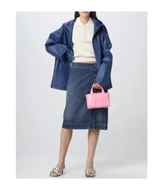 Bottega Veneta Zip Hooded Leather Jacket