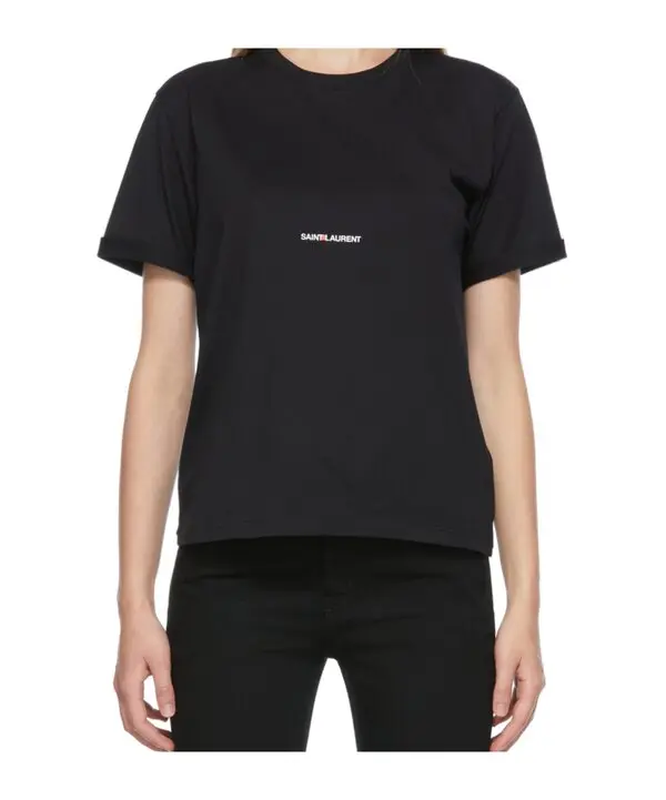 Saint Laurent Logo Print Crewneck T-shirt