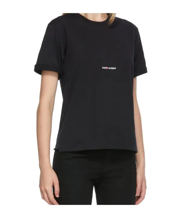 Saint Laurent Logo Print Crewneck T-shirt