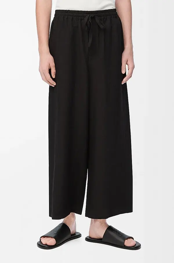 Loewe Cropped Trousers With Elasticated Waist And Drawstring