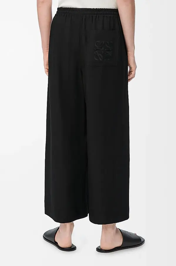 Loewe Cropped Trousers With Elasticated Waist And Drawstring