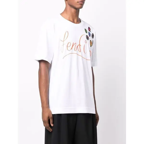 Fendi Embroidered-logo T-shirt