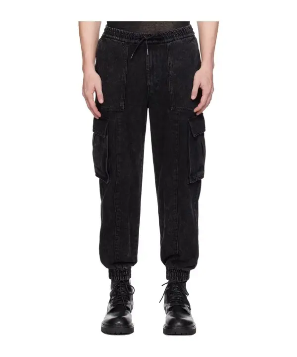 JUUN.J Faded Workwear Denim Trousers - Black