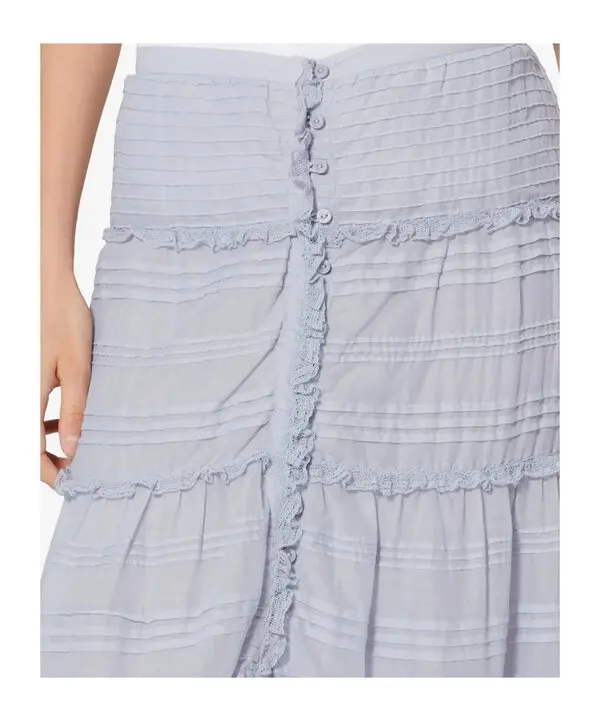 Isabel Marant Étoile Paoline Floral Lace Maxi Skirt - Light Blue