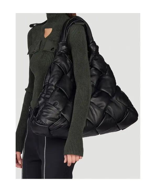 Bottega Veneta Padded Intrecciato Tote Bag - Black
