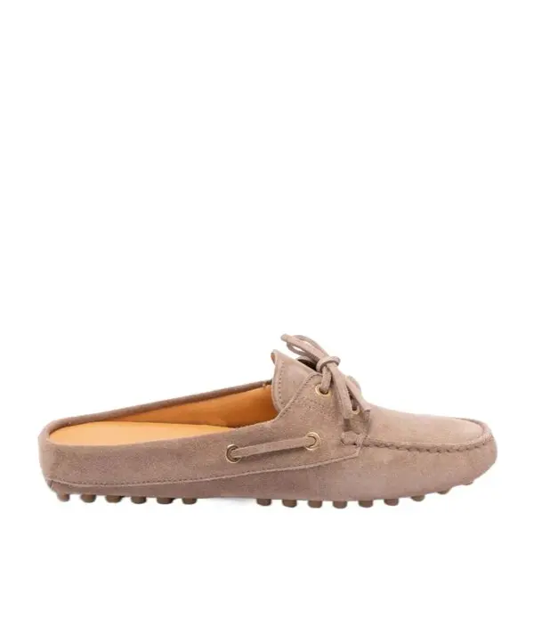 TOD'S Glove Gommino Lace-up Mules - Light Brown