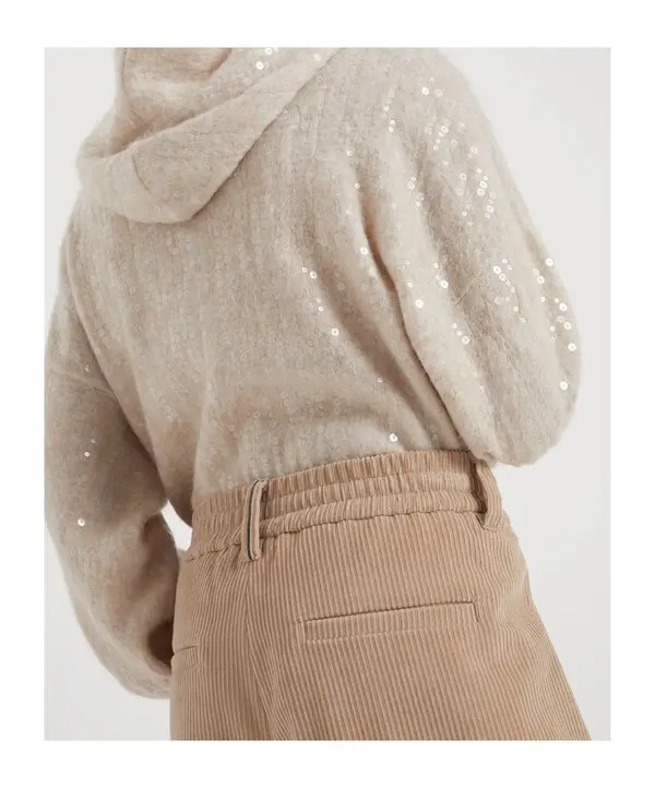 Brunello Cucinelli Corduroy Wide-leg Trousers - Beige