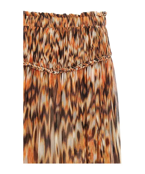 Isabel Marant Étoile Rolande Abstract Print Maxi Skirt - Orange