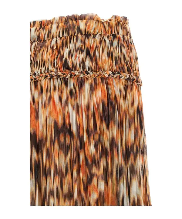 Isabel Marant Étoile Rolande Abstract Print Maxi Skirt - Orange