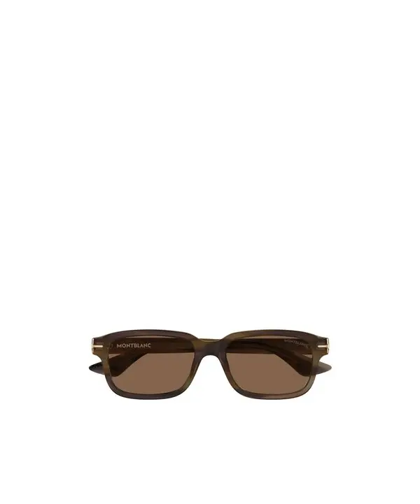 Montblanc Eyewear Rectangular Frame Sunglasses - Havana