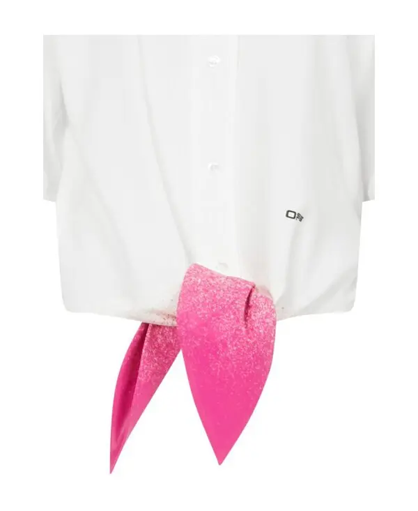 Off-White Knotted Short-sleeve Shirt