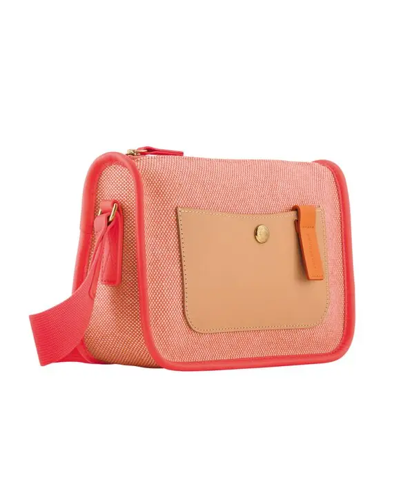 Longchamp Crossbody Bag With Canvas Shoulder Straps
