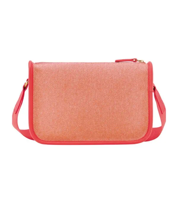 Longchamp Crossbody Bag With Canvas Shoulder Straps
