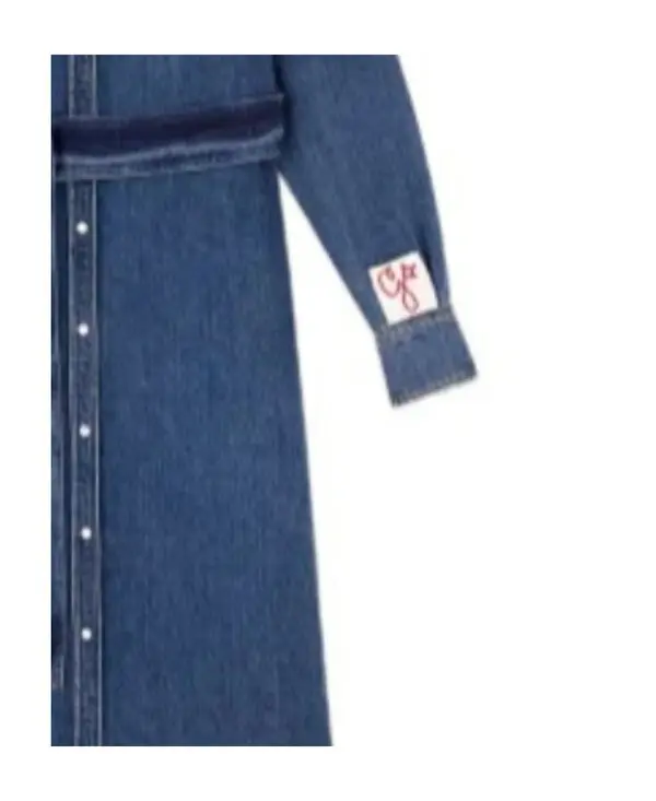 golden goose denim dress Belted Long-sleeve Ladies dresses Dresses - The Nursing color:Red maxidresses 100% cotton adult. INV-6005322