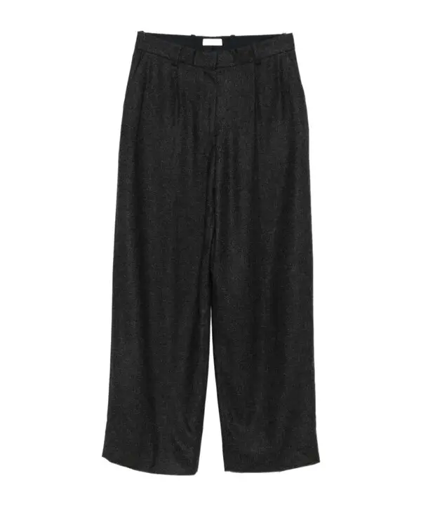 TOTEME Dart-detailed Flannel Trousers - Black