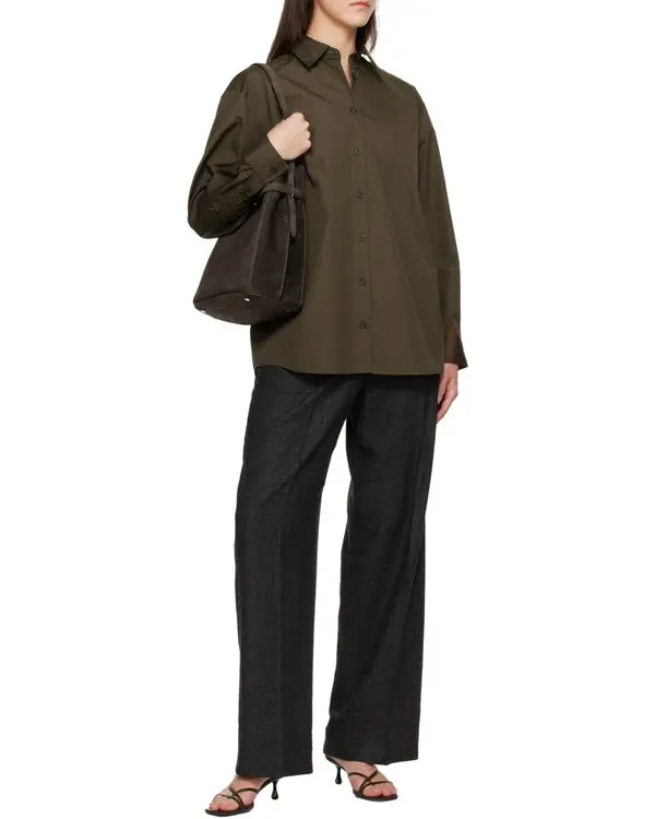 TOTEME Dart-detailed Flannel Trousers - Black
