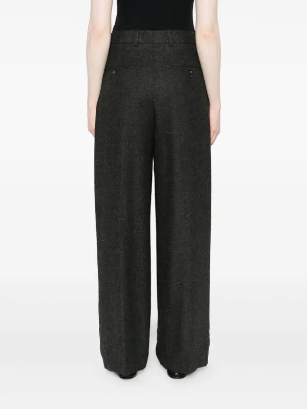 TOTEME Dart-detailed Flannel Trousers - Black