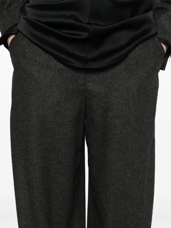 TOTEME Dart-detailed Flannel Trousers - Black