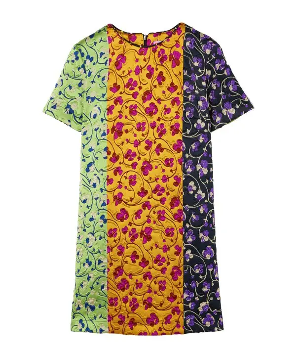 La DoubleJ Swing Tricolor Floral Mini Dress - Multicolor