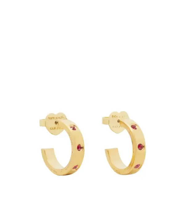 Kate Spade New York Set In Stone Huggies Earrings - Ruby