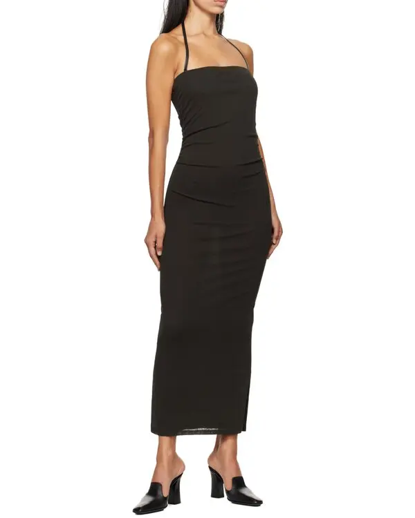 Nanushka Ruched Halterneck Midi Dress