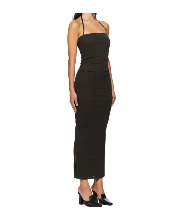 Nanushka Ruched Halterneck Midi Dress