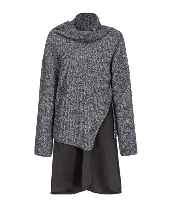 Pinko High-neck Layered Knitted Dress