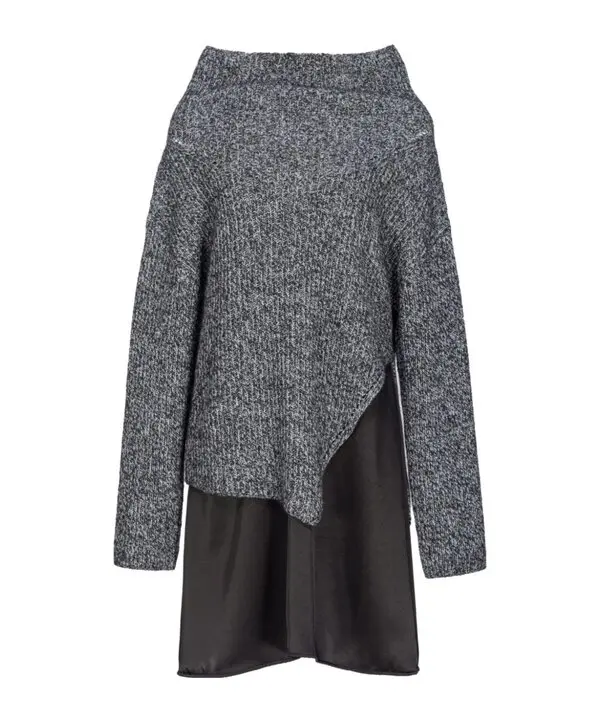 Pinko High-neck Layered Knitted Dress