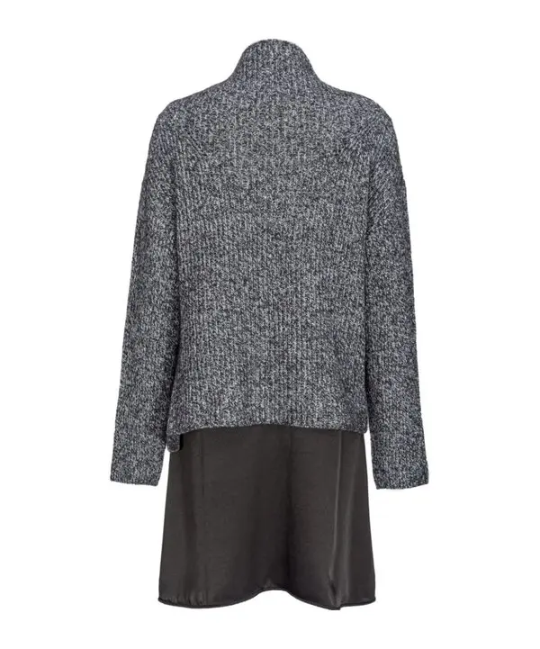 Pinko High-neck Layered Knitted Dress