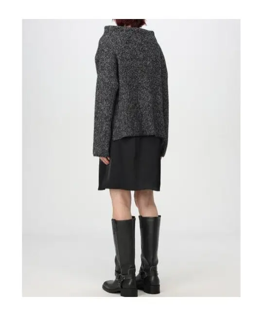 Pinko High-neck Layered Knitted Dress