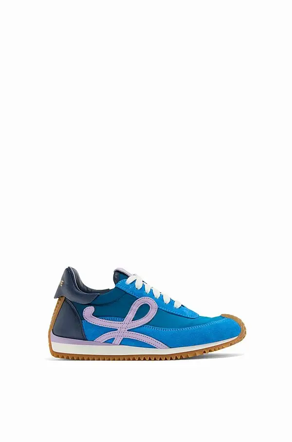 Loewe Flow Runner 2.0 Nylon And Suede Sneakers - Gradient Blue/lavender