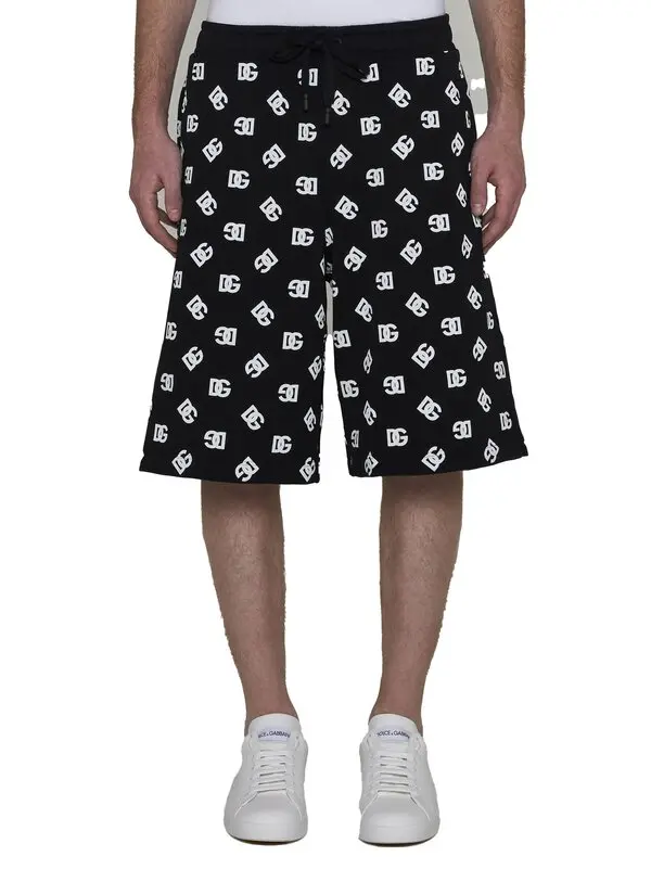 Dolce & Gabbana All-over Dg Printed Drawstring Shorts