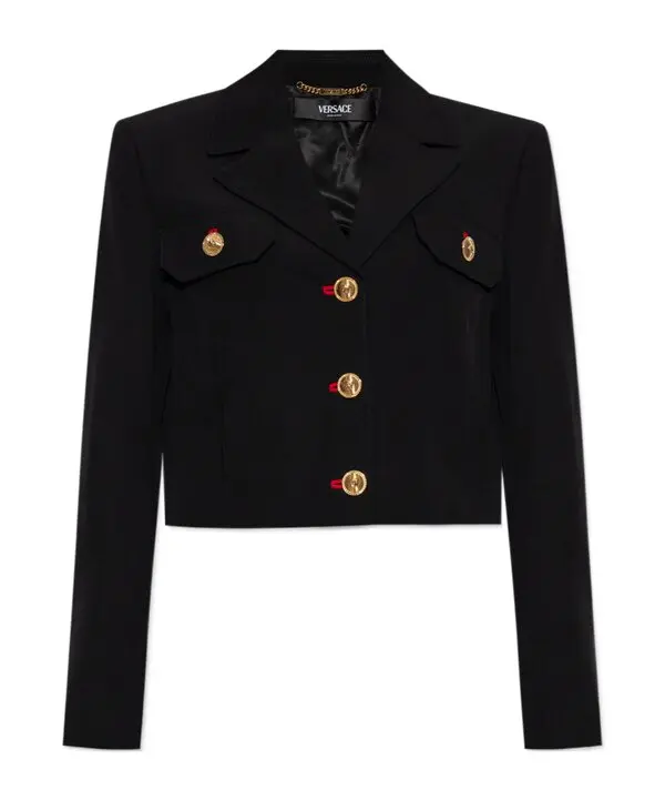 Versace Cropped Button-up Blazer