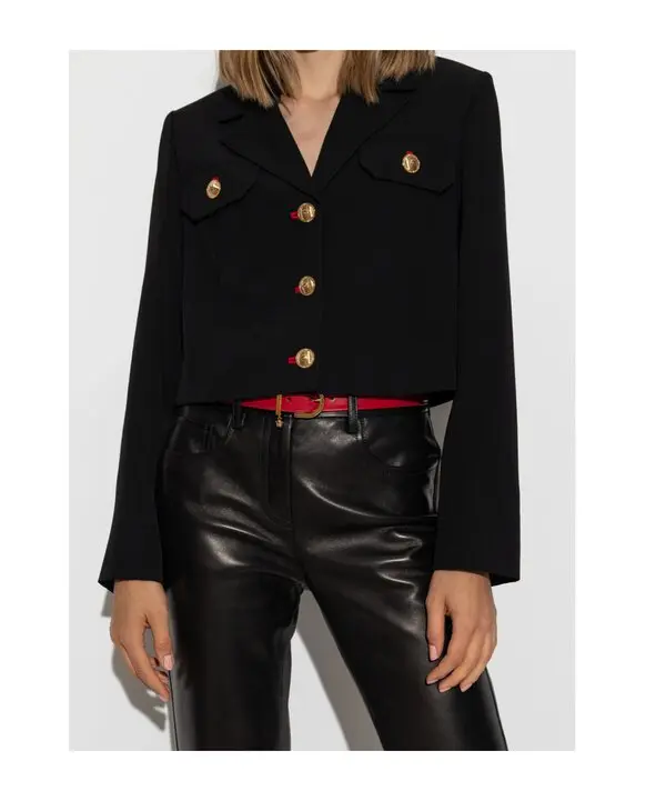 Versace Cropped Button-up Blazer