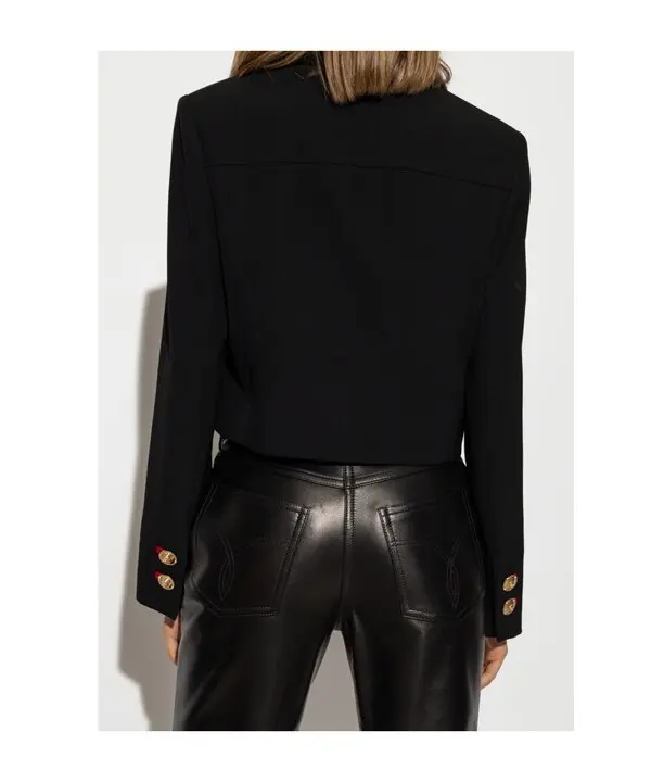 Versace Cropped Button-up Blazer