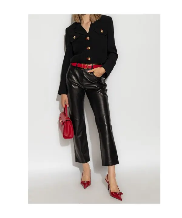 Versace Cropped Button-up Blazer