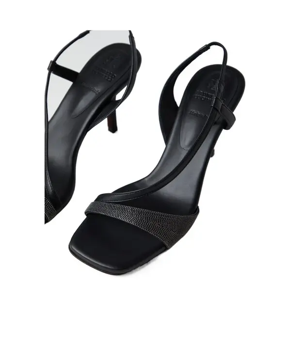 Brunello Cucinelli Monili-chain Square Toe Sandals