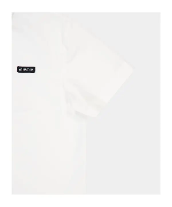 Miu Miu Short Sleeve Poplin Shirt